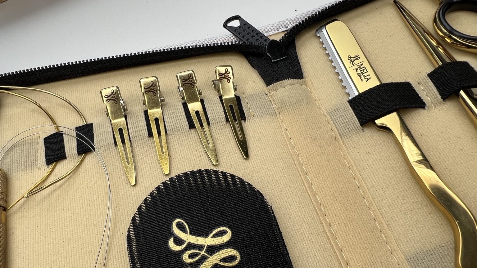 Black and Gold Hair Extension Tool Set - Melia Hair Extensions